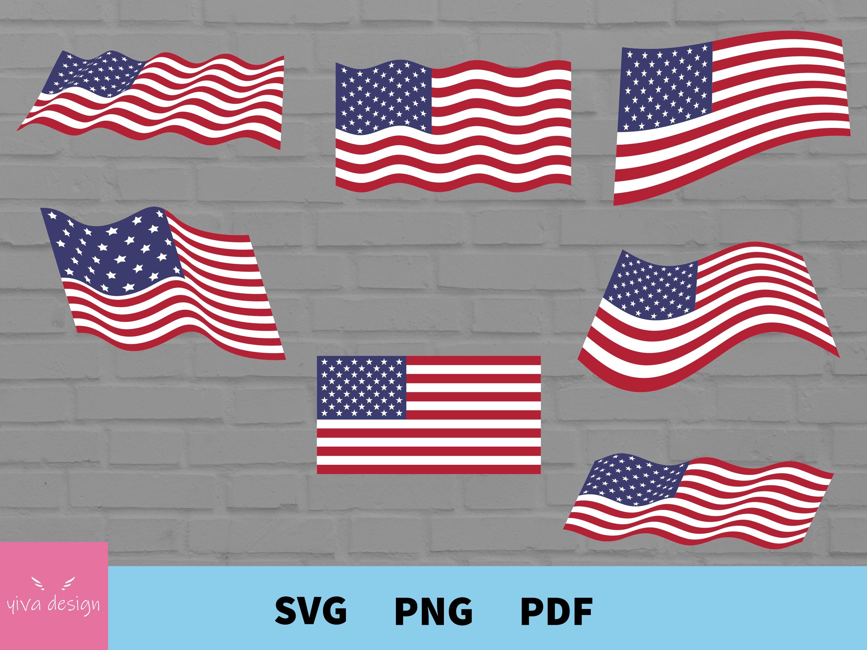 American Flag Svg for Cricut and Silhouette USA Flag Cut - Etsy Singapore