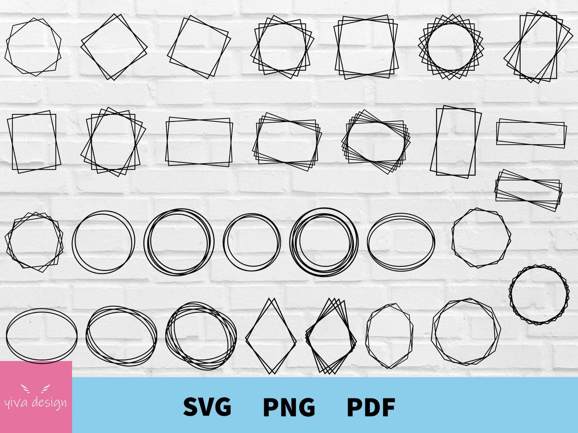 30 Double Frame Svg Bundle Square Frame Svg Double - Etsy
