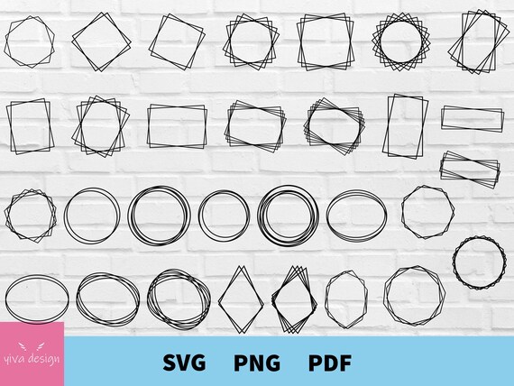30 Double Frame Svg Bundle Square Frame Svg Double - Etsy