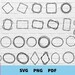 30 Double Frame Svg Bundle, Square Frame Svg, Double Border,rectangle ...