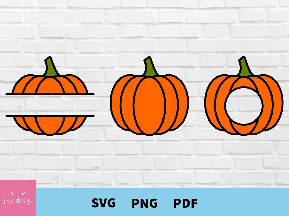 Pumpkin Monogram Frame Svg Bundle Pumpkin Svg Bundle Fall - Etsy