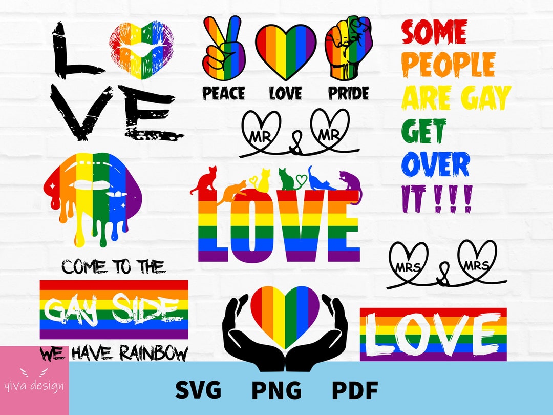 Gay Pride Svg Bundle Pride Svg Lgbt Svg Gay Pride Svg Rainbow Svg