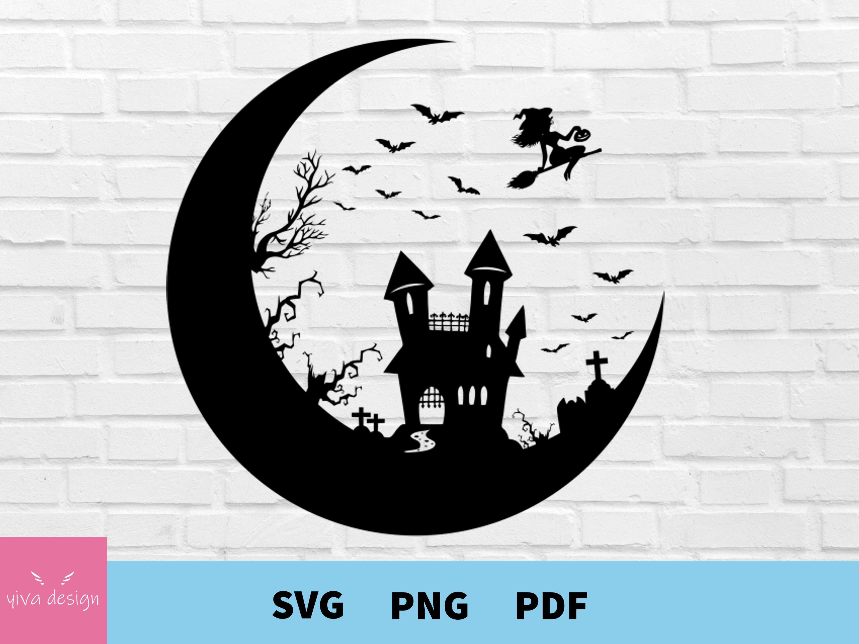 Halloween Svg Bundle Halloween Scene Svg Haunted House Svg - Etsy