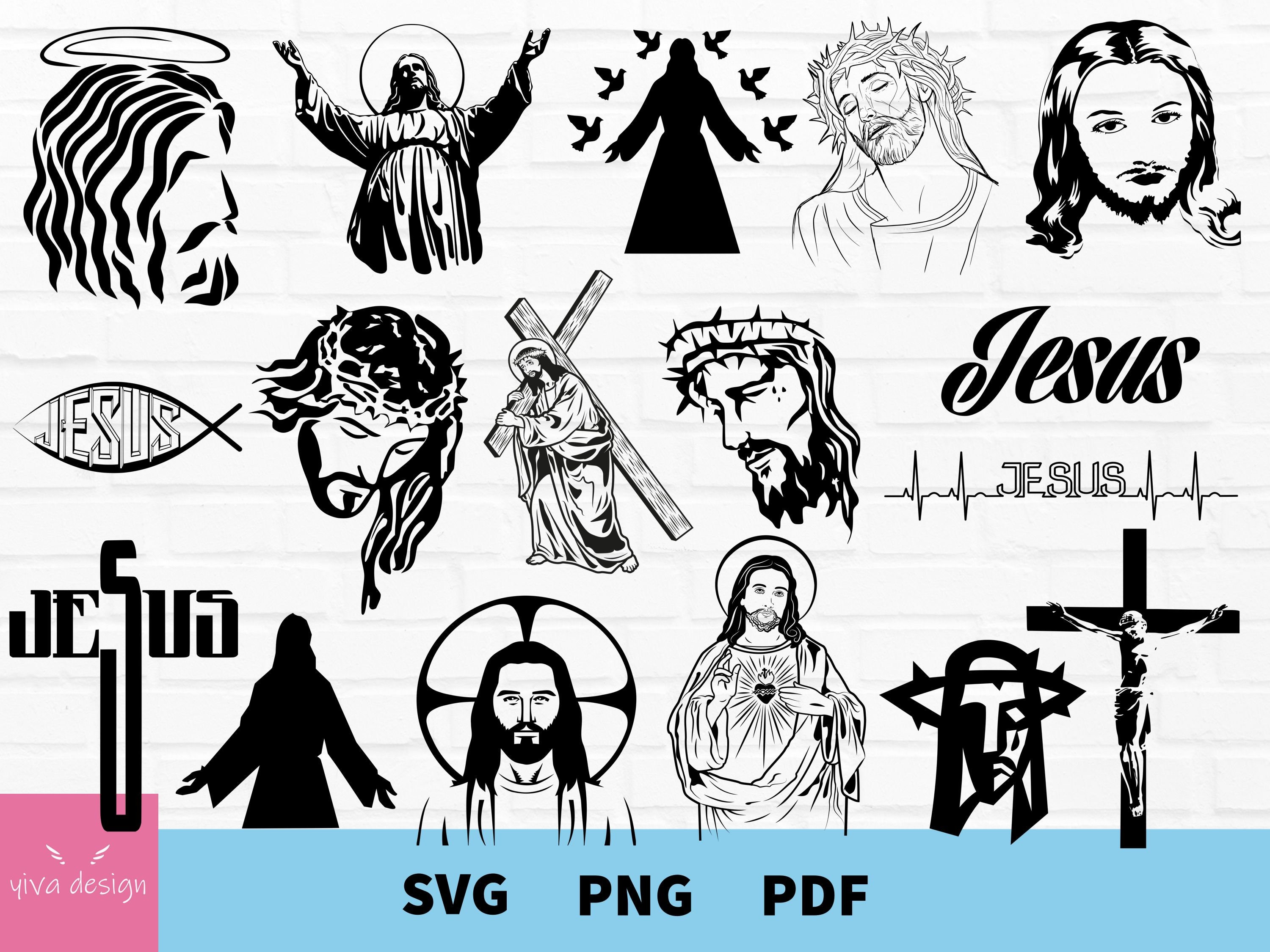 Jesus Cross Svg Jesus Svg Cross Svg Crucifix Svg Religious | Etsy