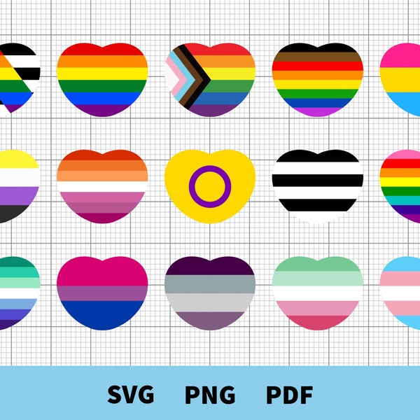 Lesbian Flag Heart Svg - Etsy