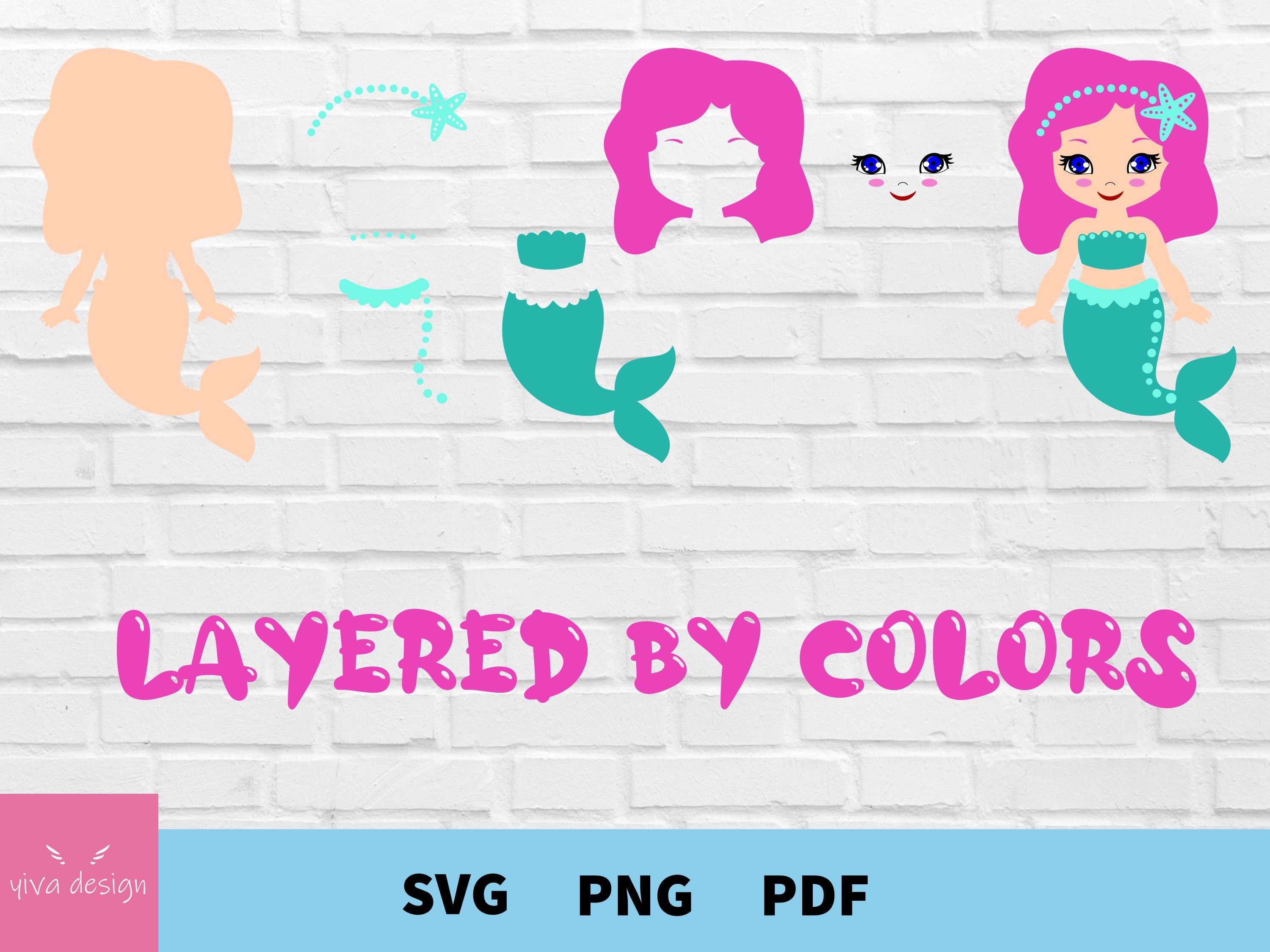 Mermaid Svg Bundle Cute Mermaid Svg Under the Sea Svg Beach - Etsy