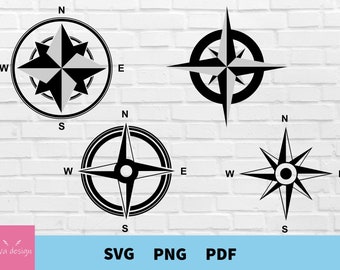 Compass SVG Bundle, Compass PNG Bundle, Compass Clipart, Compass ...
