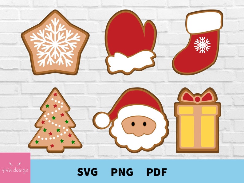 Christmas Cookies Svg Png Cut Files for Cricut Silhouette - Etsy