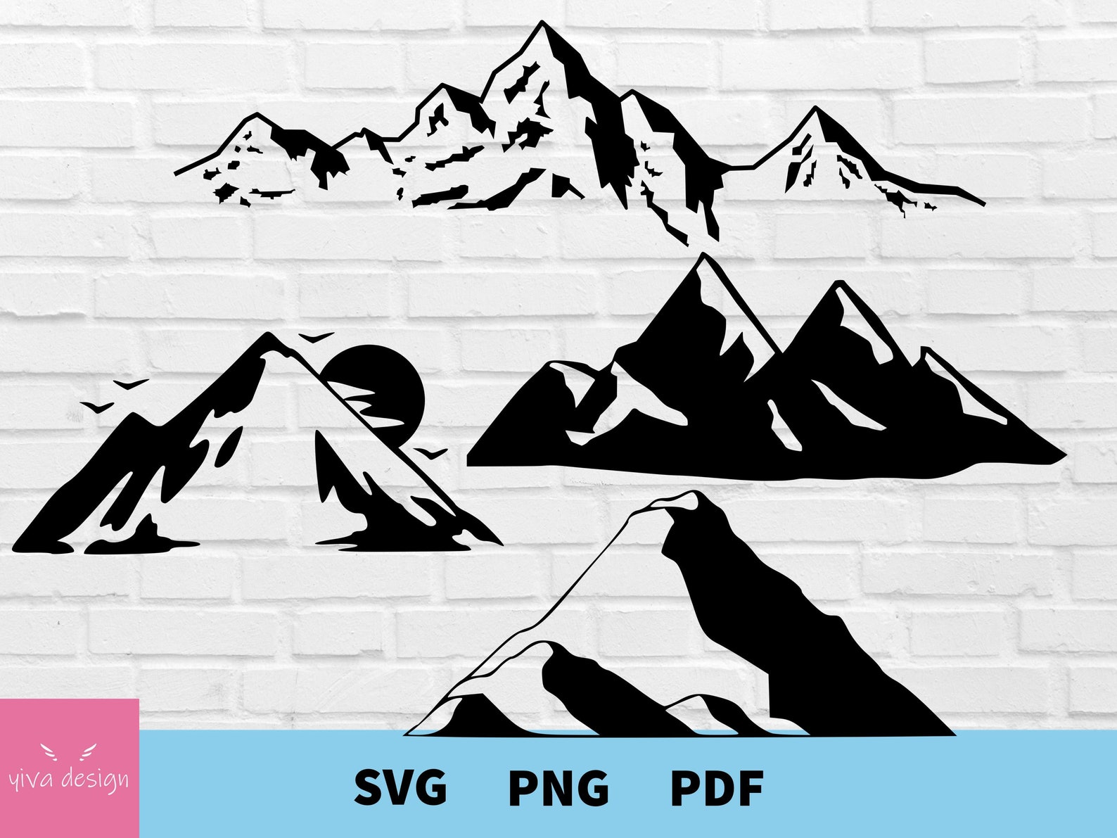 Mountain Svg, Mountain Svg Bundle, Nature Svg, Outdoors Svg, Bear Svg ...