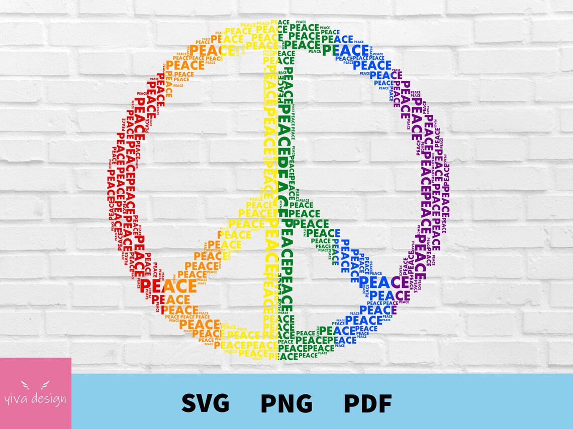 Peace Sign SVG Pride Peace Sign Svgi Rainbow Peace Sign Svg - Etsy