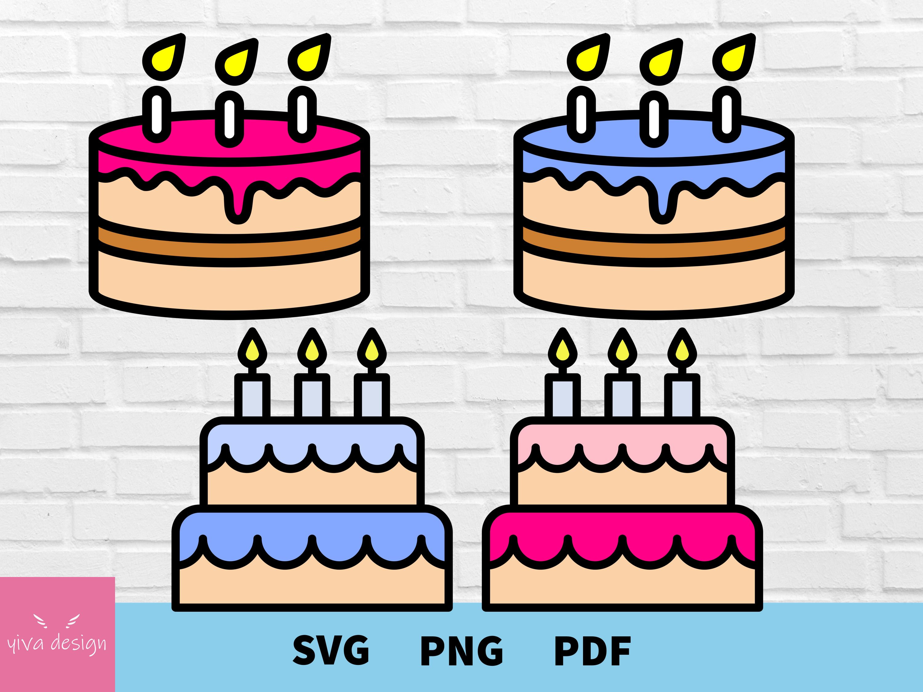Birthday Cake SVG Birthday Cake Vector Birthday Cake Slice - Etsy