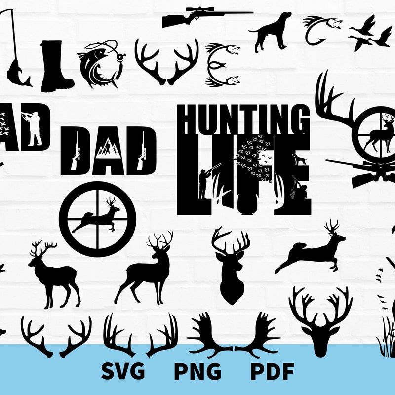 Hunting Fishing Svg - Etsy
