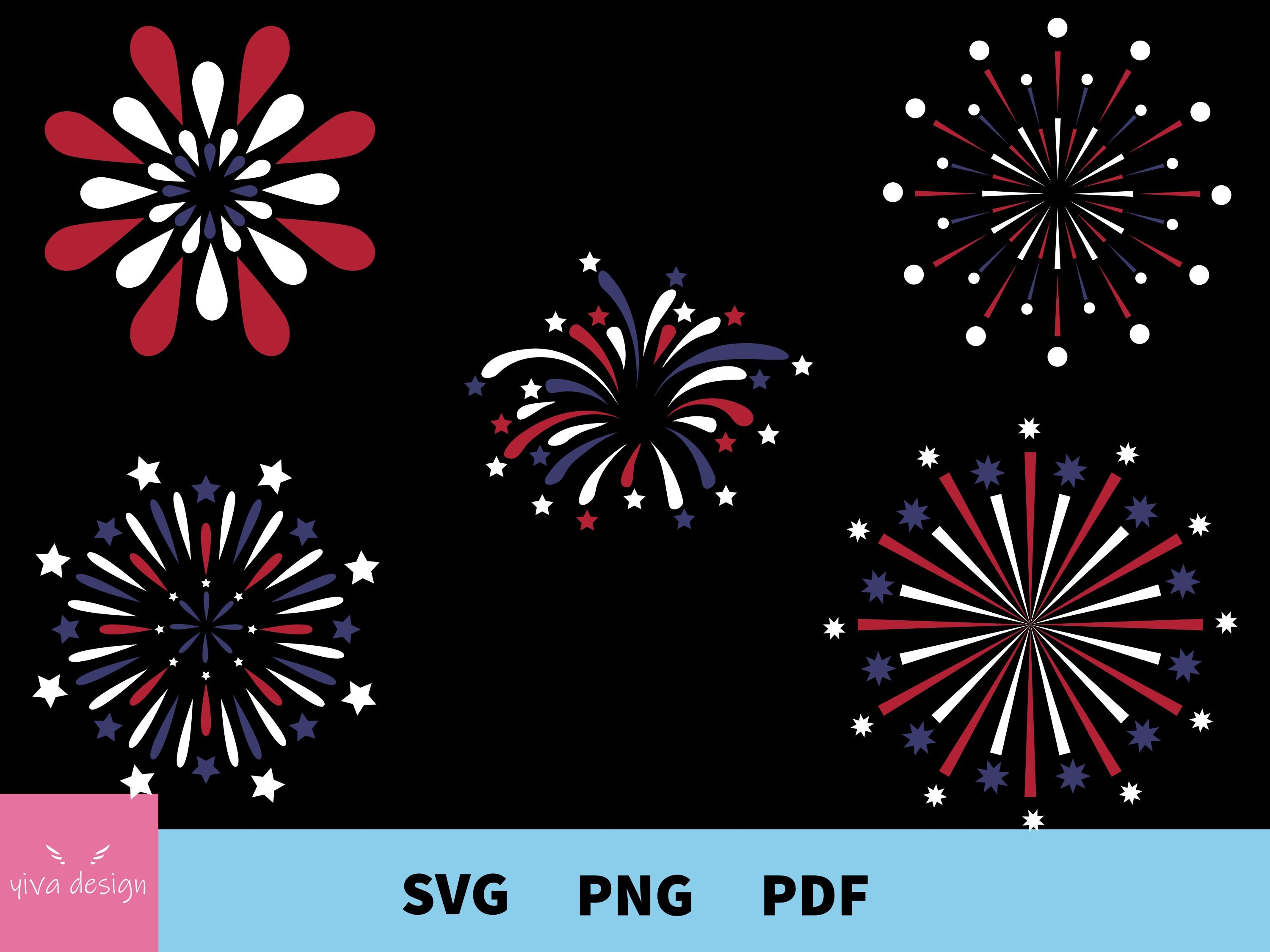 4th of July Fireworks SVG Fireworks Png 4th of July | Etsy