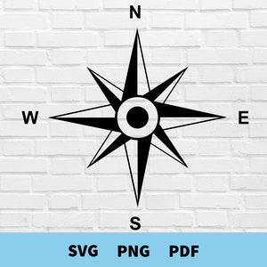 Compass Svg Bundle, Nautical Compass Star, Compass Clipart, Compass Cut ...