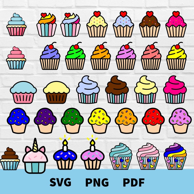 Cupcake Svg - Etsy
