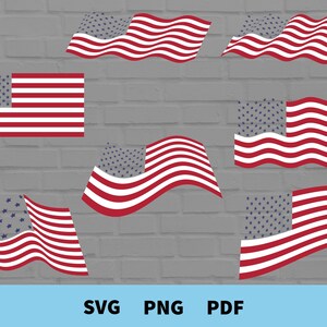 American Flag Svg for Cricut and Silhouette, USA Flag Cut File ...