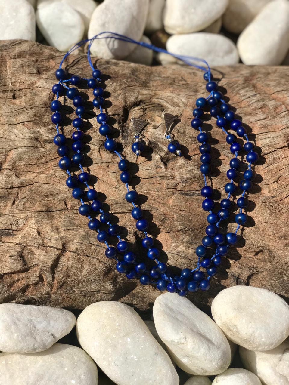 Bio Joyería Azul Oscuro Dos Piezas - Etsy España