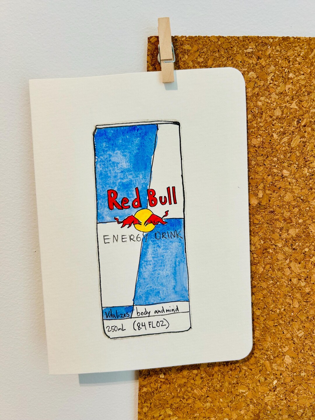 Red Bull Card - Etsy