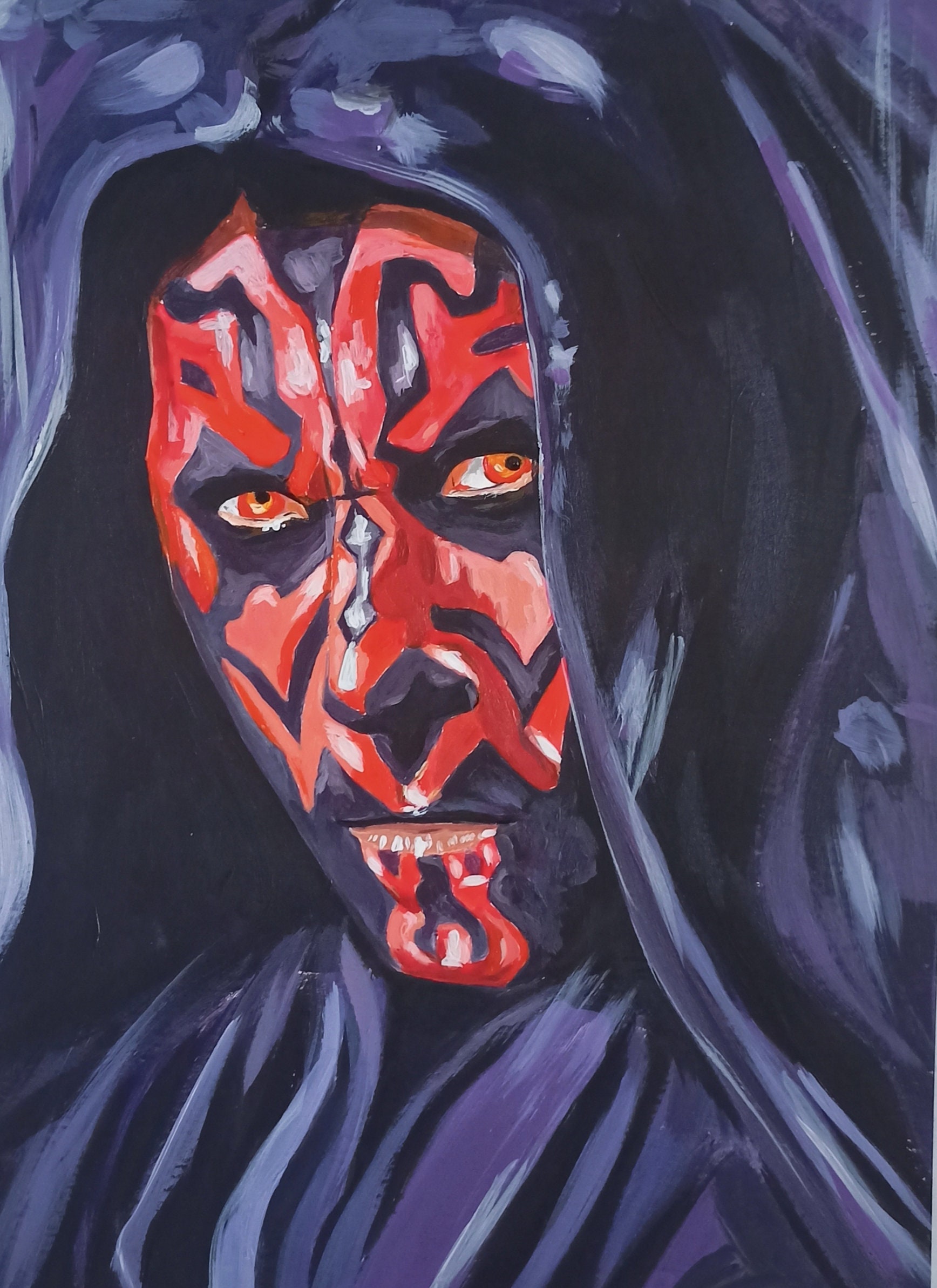 Original Darth Maul Painting Acrylic Star Wars Wall Art Maul | Etsy