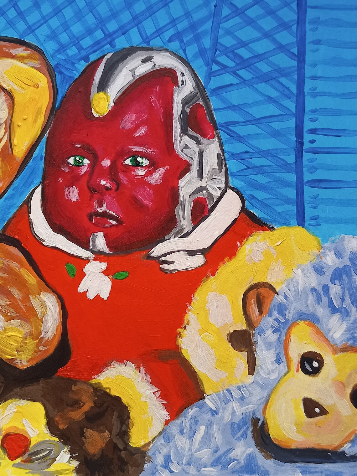 Baby Vision Original Painting Wandavision Marvel Artwork - Etsy