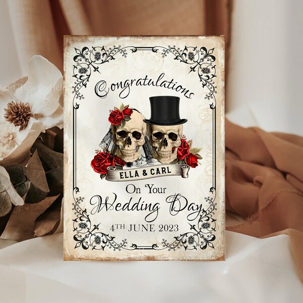 Gothic Wedding Card - Etsy UK