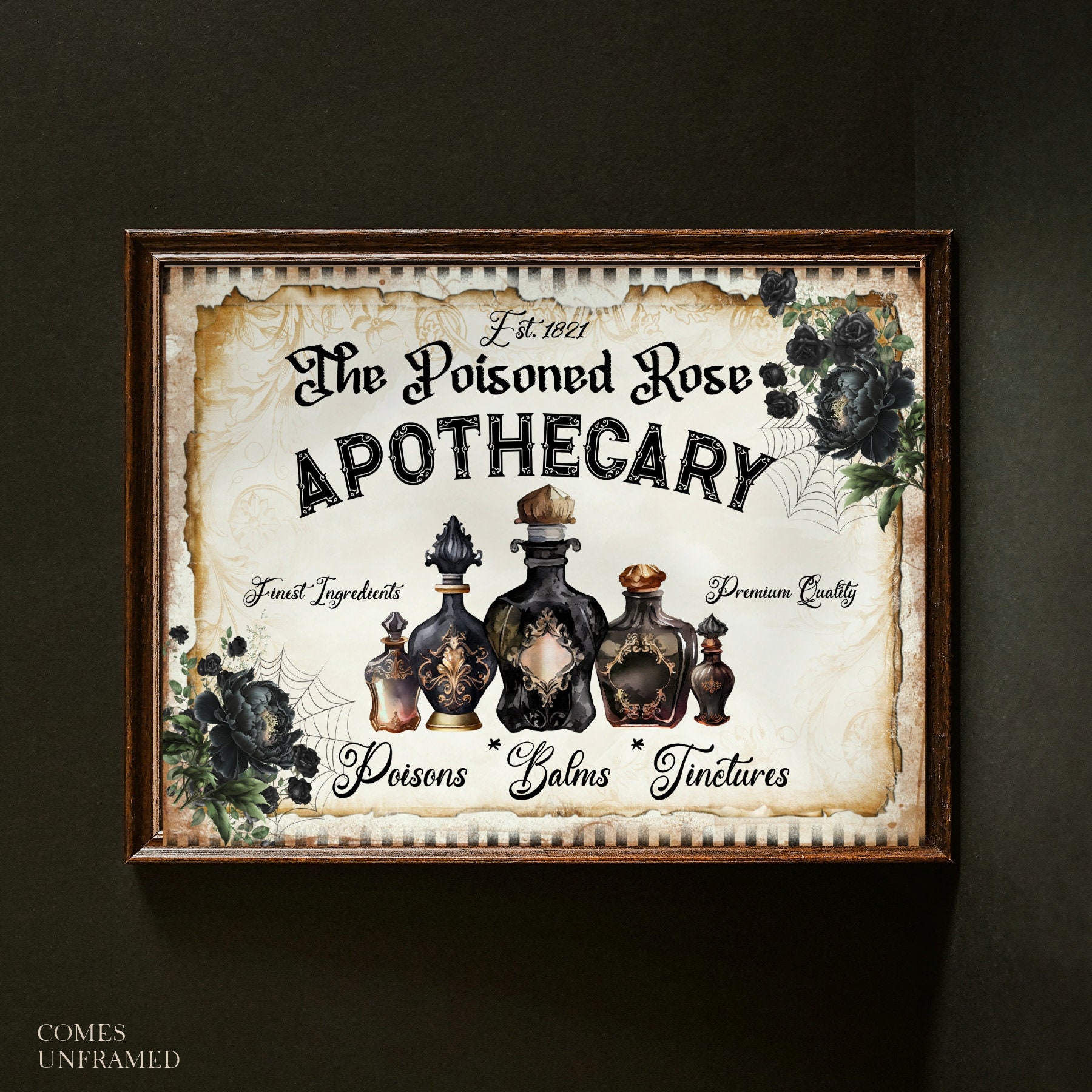 Gothic Apothecary Print Halloween Sign DIGITAL DOWNLOAD - Etsy UK