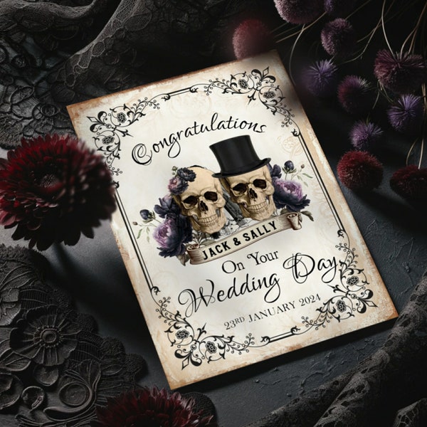 Gothic Wedding Card - Etsy UK