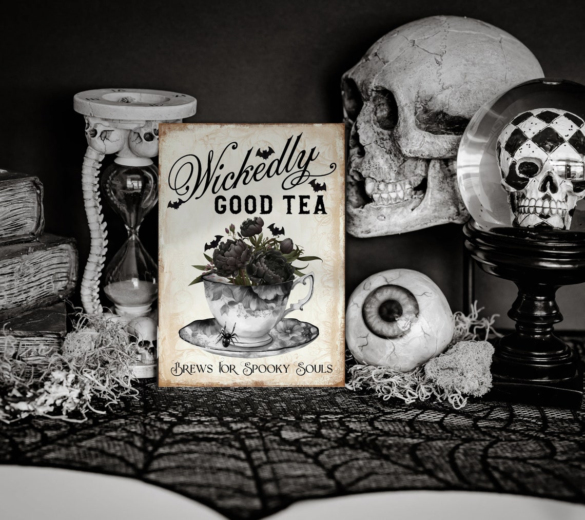Gothic Tea Print Witches Tea Print Halloween Wall Art - Etsy UK