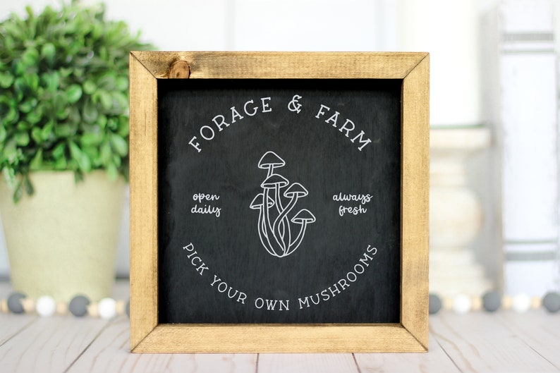 Forage and Farm SVG, Fall Round Sign, Mushroom, Circle, Farmhouse ...