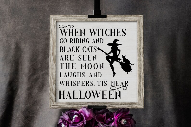 When Witches Go Riding SVG, Halloween, Black Cat, Cutting Files, Witch ...