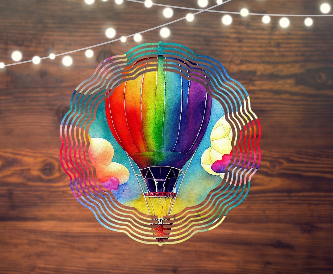 Hot Air Balloon Wind Spinner | Balloon Wind Spinner | Colorful Wind ...