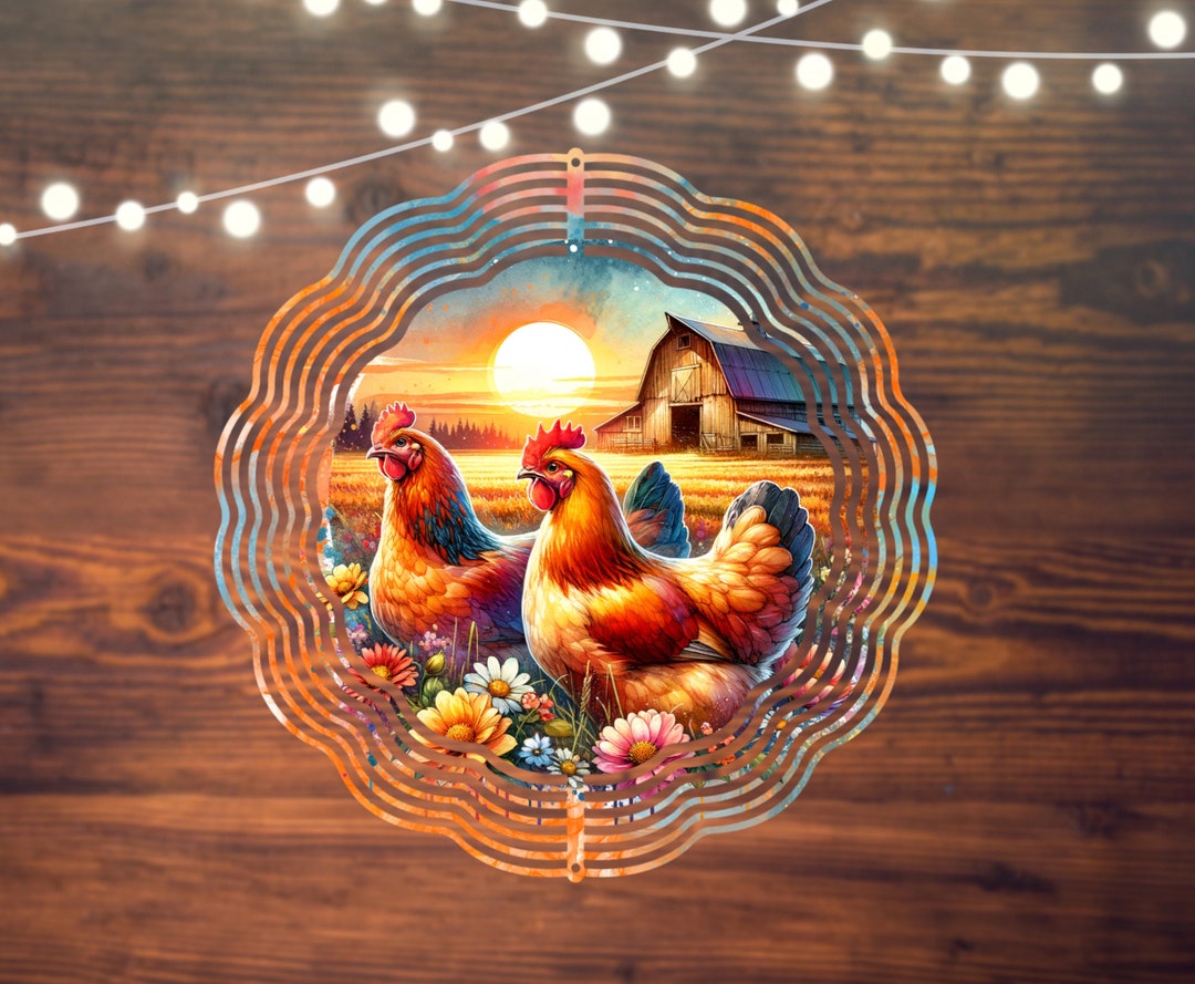 Chicken Wind Spinner | Rooster Wind Spinner | Farm Animal Wind Spinner ...