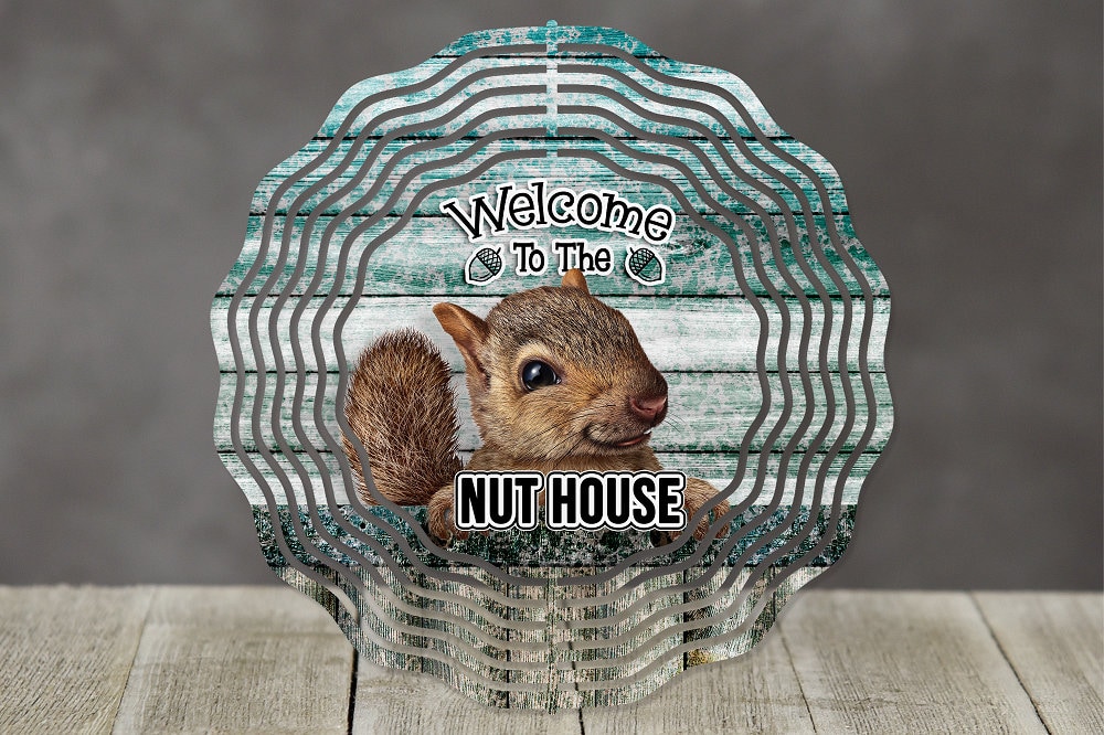 Squirrel Wind Spinner: Welcome to the Nut House, Yard Art (8- or 10 ...