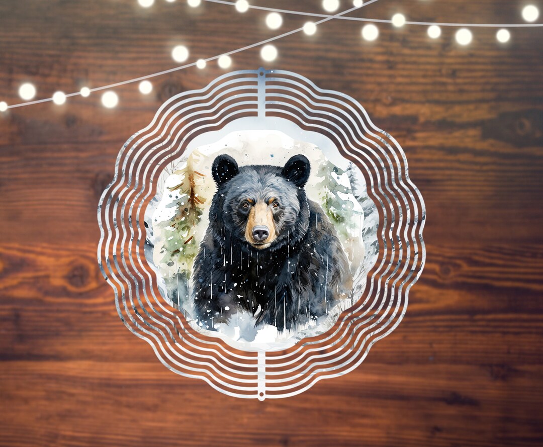Black Bear Wind Spinner | Winter Black Bear Wind Spinner | Winter Wind ...