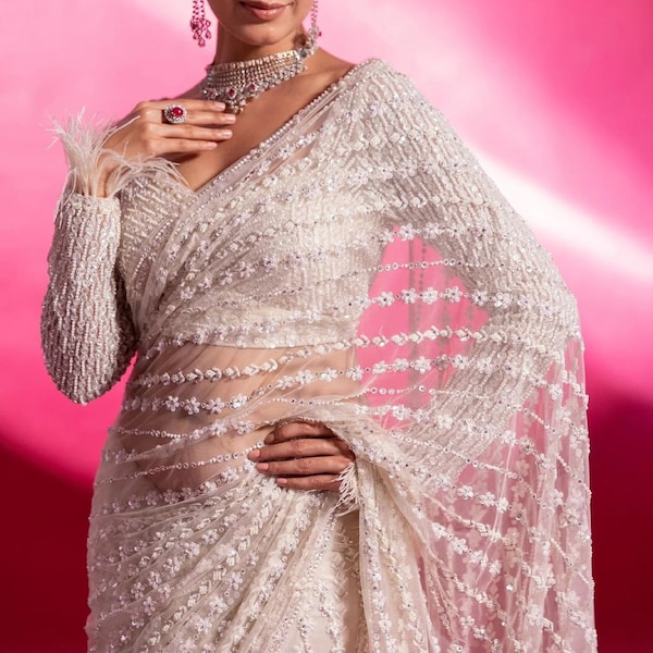 See Through Sari - Etsy