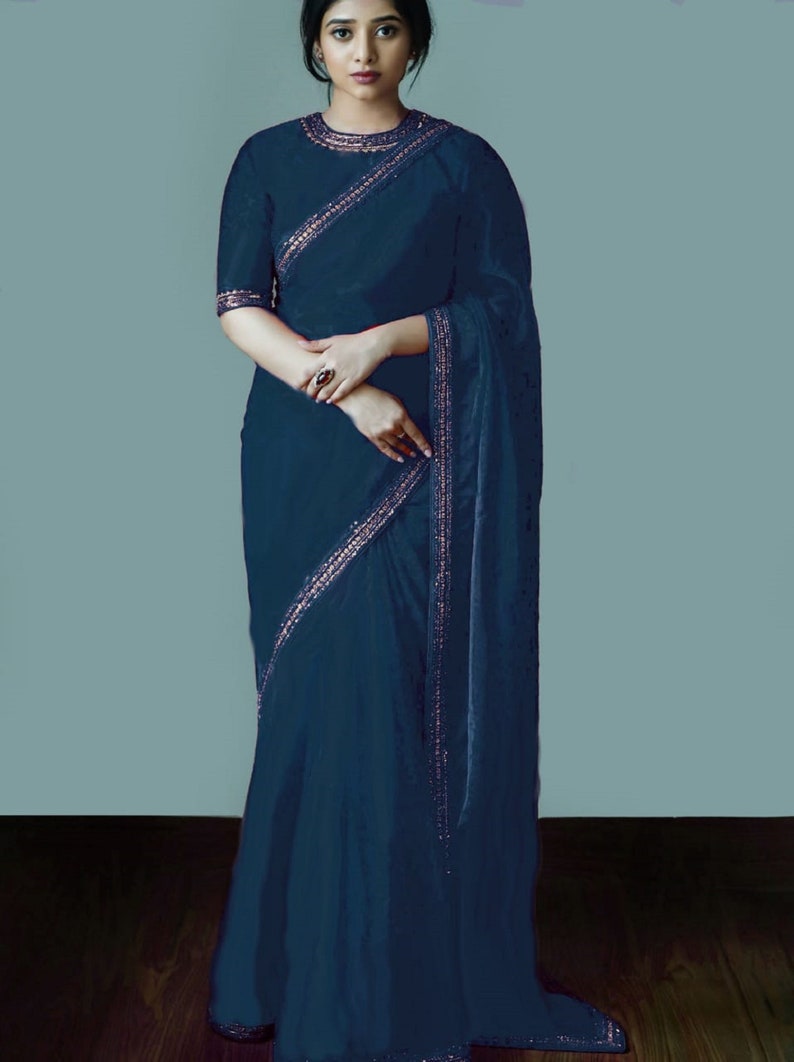 Bollywood Party Wear Saree Functions Festive Christmas Autumn - Etsy