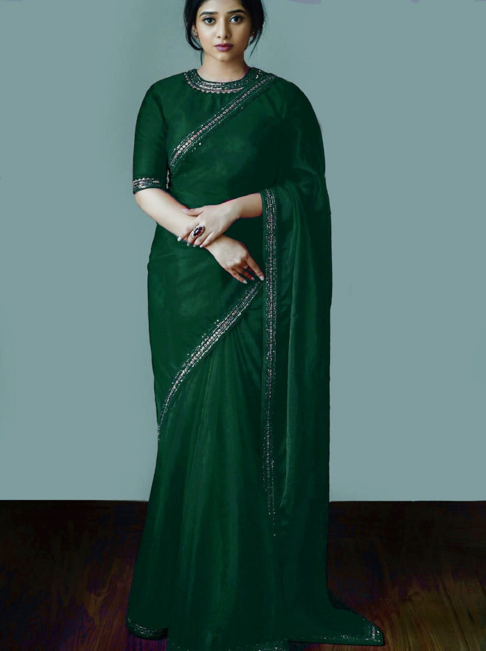 Bollywood Party Wear Saree Functions Festive Christmas Autumn - Etsy