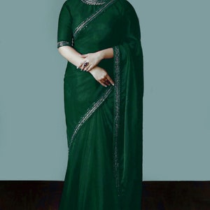 Bollywood Party Wear Saree Functions Festive Christmas Autumn - Etsy