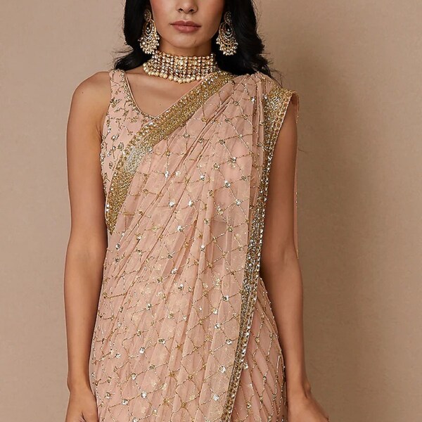 See Through Sari - Etsy