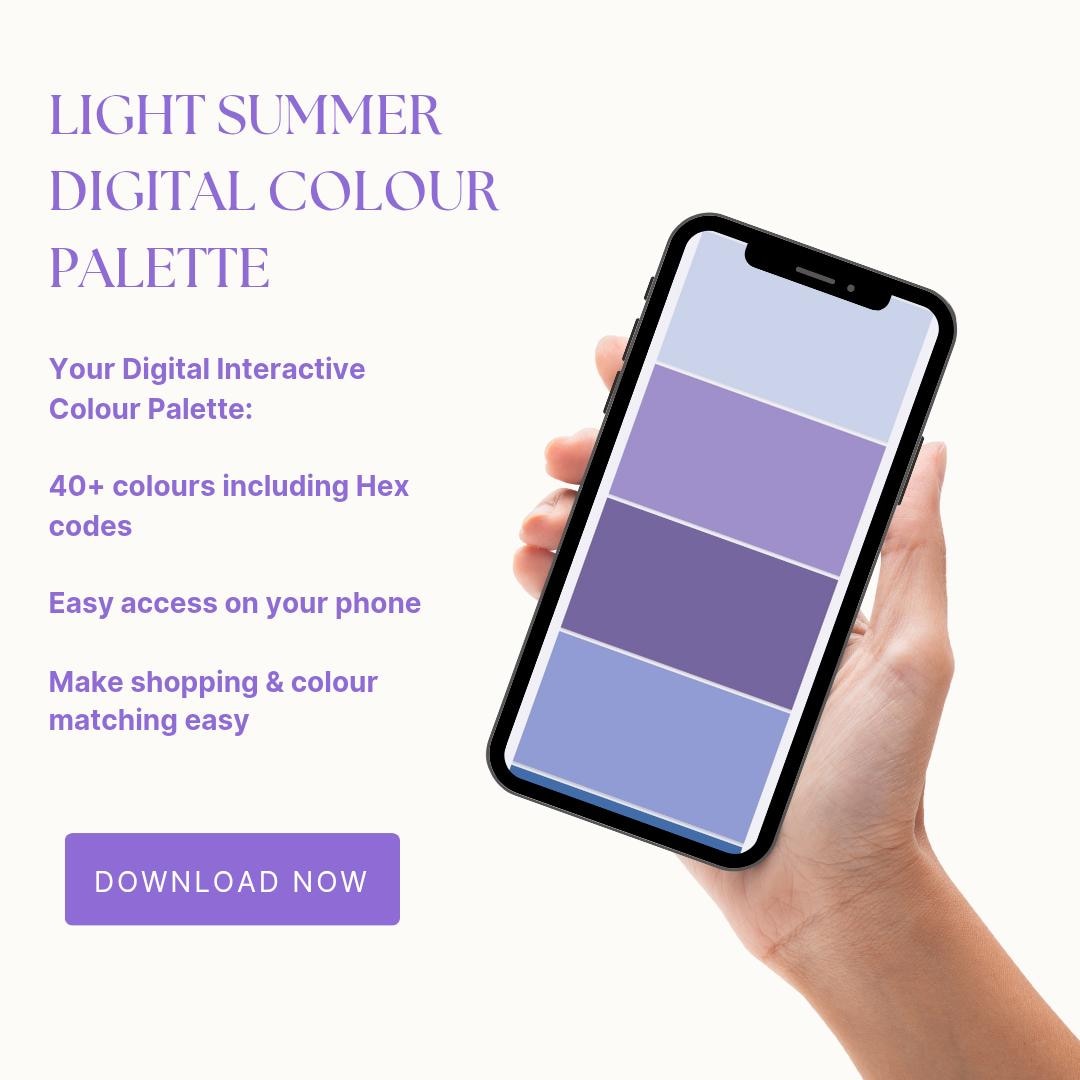 Light Summer Color Palette, Seasonal Analysis Swatch (digital Download ...