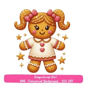 Pink Christmas Gingerbread Girl PNG Clipart, Pink Christmas PNG Clipart ...
