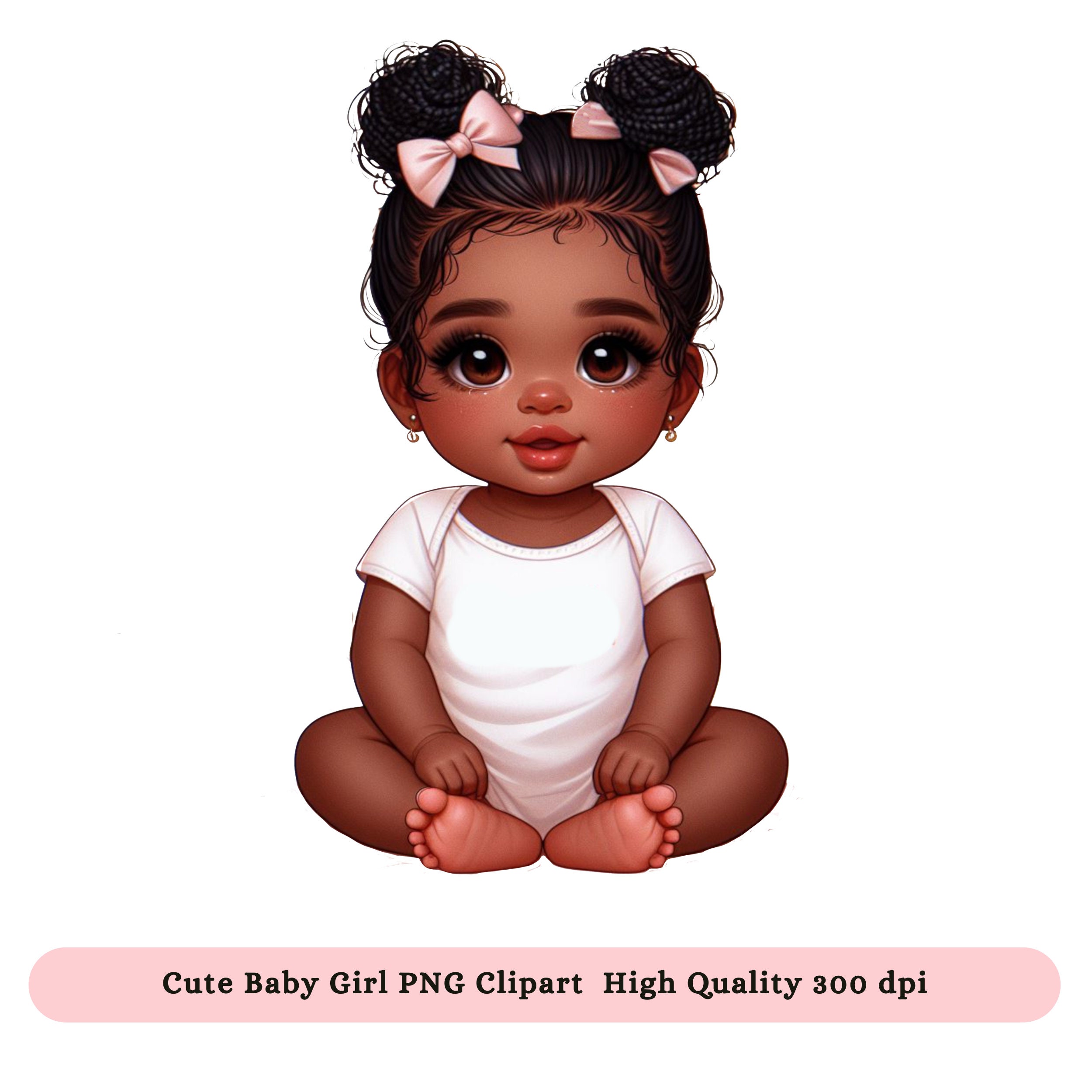Black Baby Girl PNG Clipart Black Baby Birthday Party Png Clipart, Baby ...