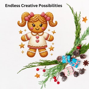 Pink Christmas Gingerbread Girl PNG Clipart, Pink Christmas PNG Clipart ...