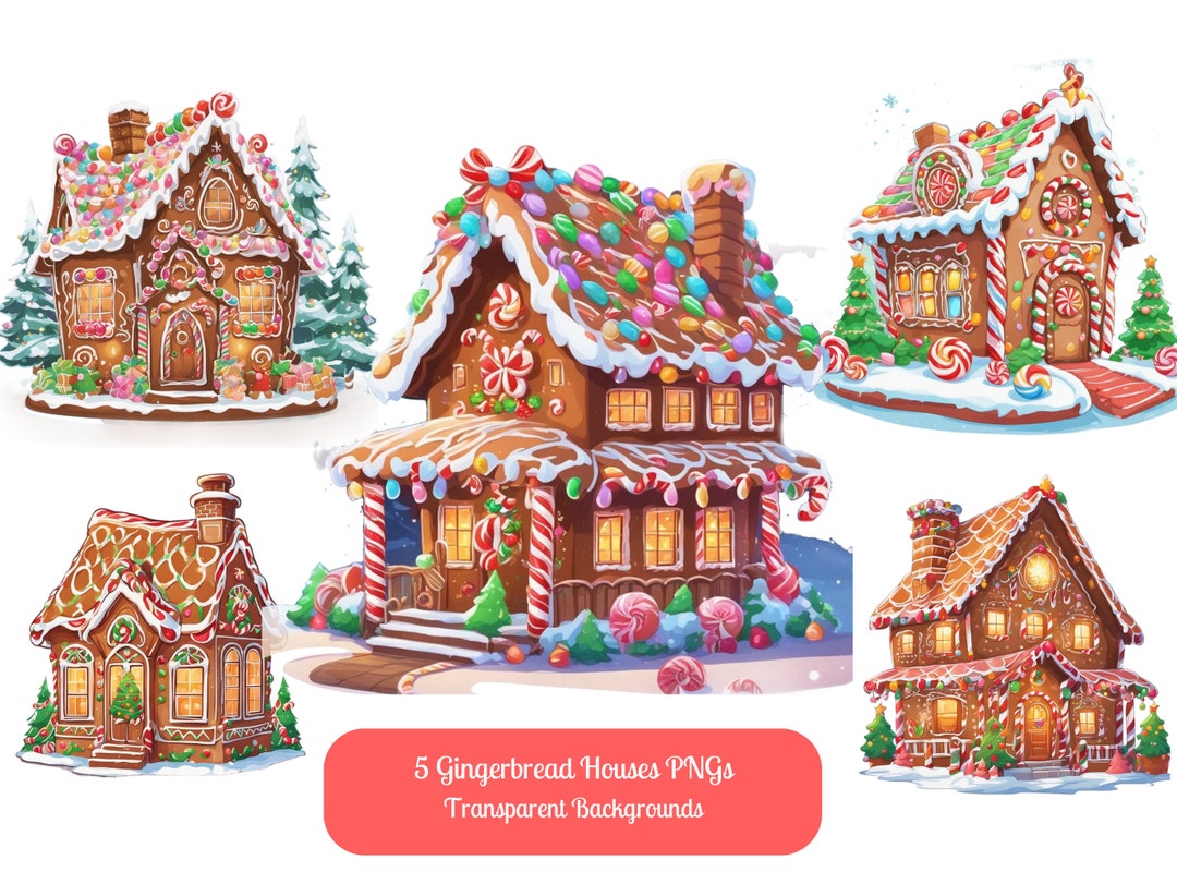 Christmas Gingerbread House Clipart Pngs, Christmas Decoration Clip Art ...