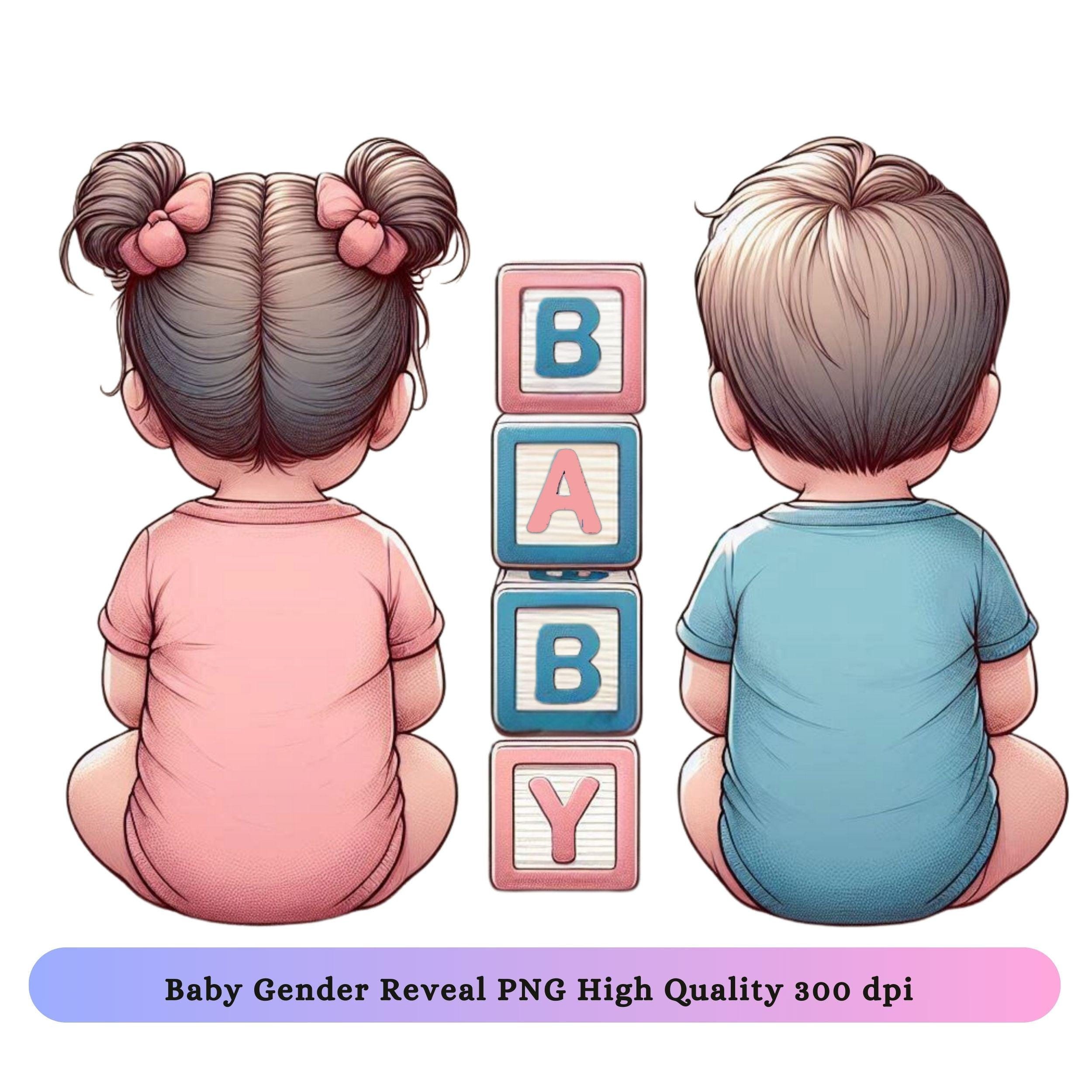 Gender Reveal PNG Clipart, Boy Girl Png Clipart Sublimation Image - Etsy UK