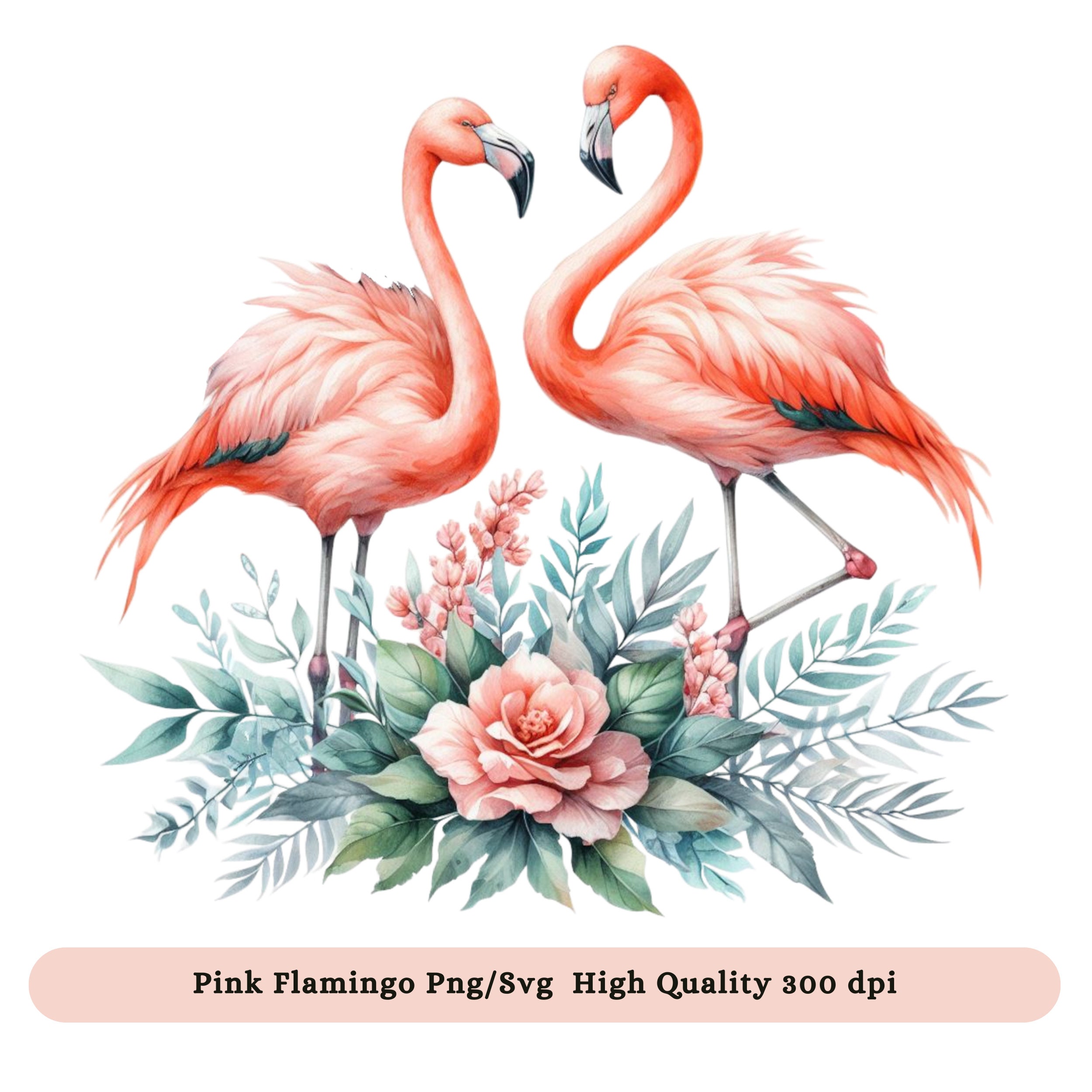 Watercolor Pink Flamingo PNG Clipart ,summer Flamingo Sublimation ...