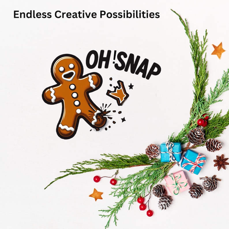 Oh Snap Gingerbread Man SVG PNG Clipart, Christmas Cookie Clipart ...