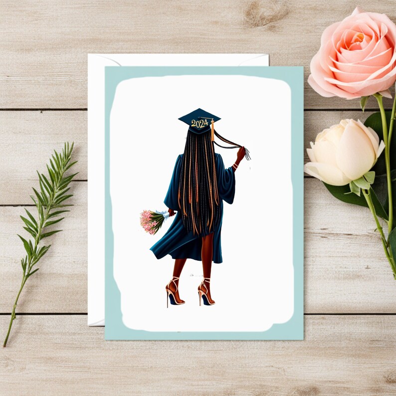Black Girl With Grad Cap PNG Clipart , Graduation 2024 PNG Clipart ...