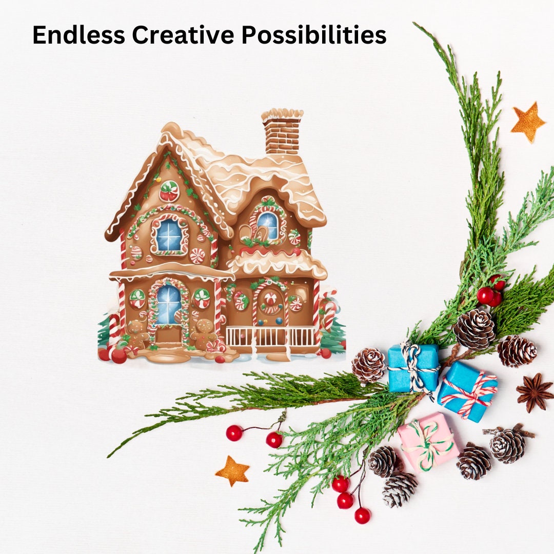 Christmas Gingerbread House Clipart Pngs, Christmas Decoration Clip Art ...