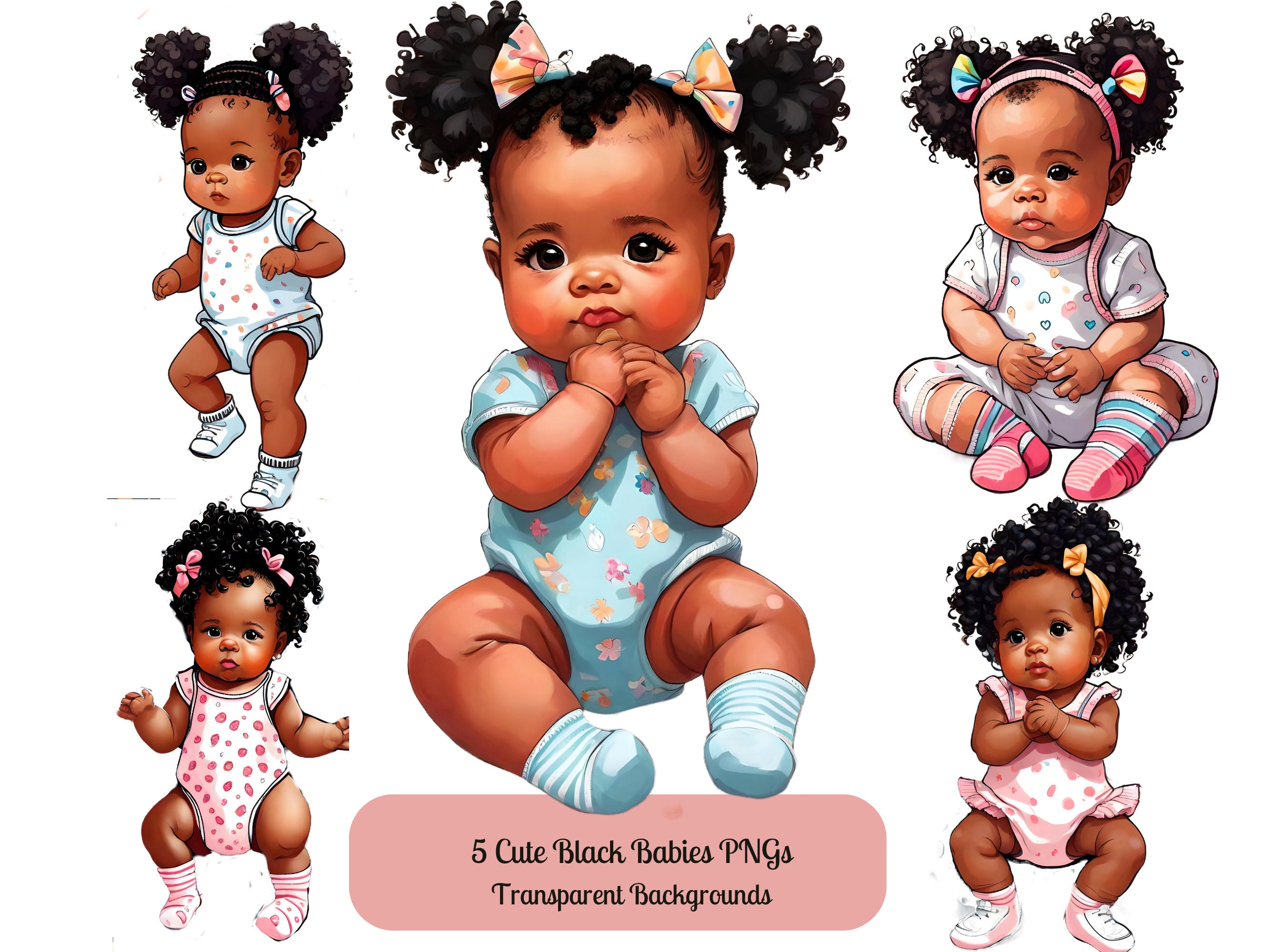 Black Baby Clipart